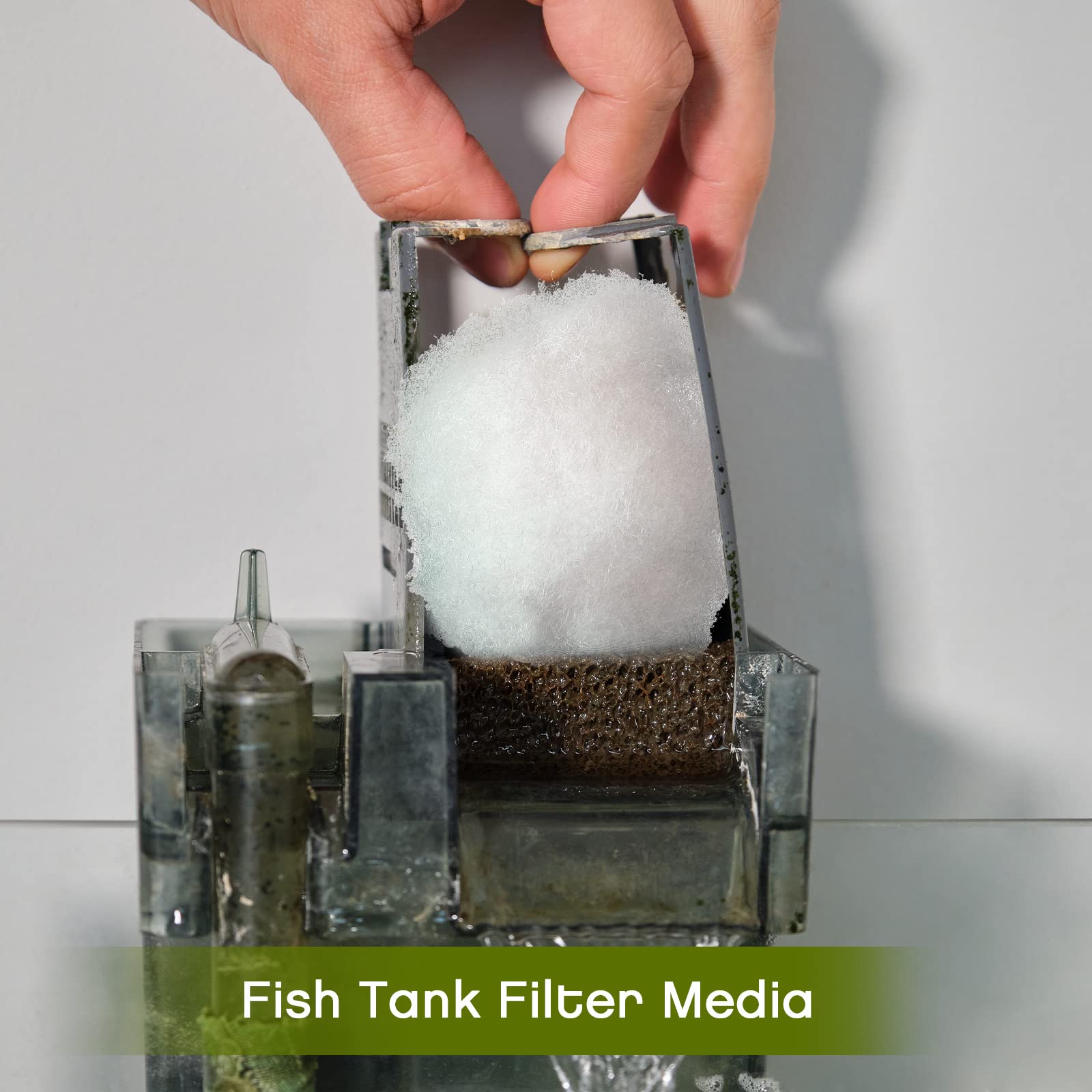 Aquarium Filter Floss Polyester Floss Bag Filter Media for Fish Tank Filter Replacement Filter Floss for Aquarium Filter, 14 Ounce