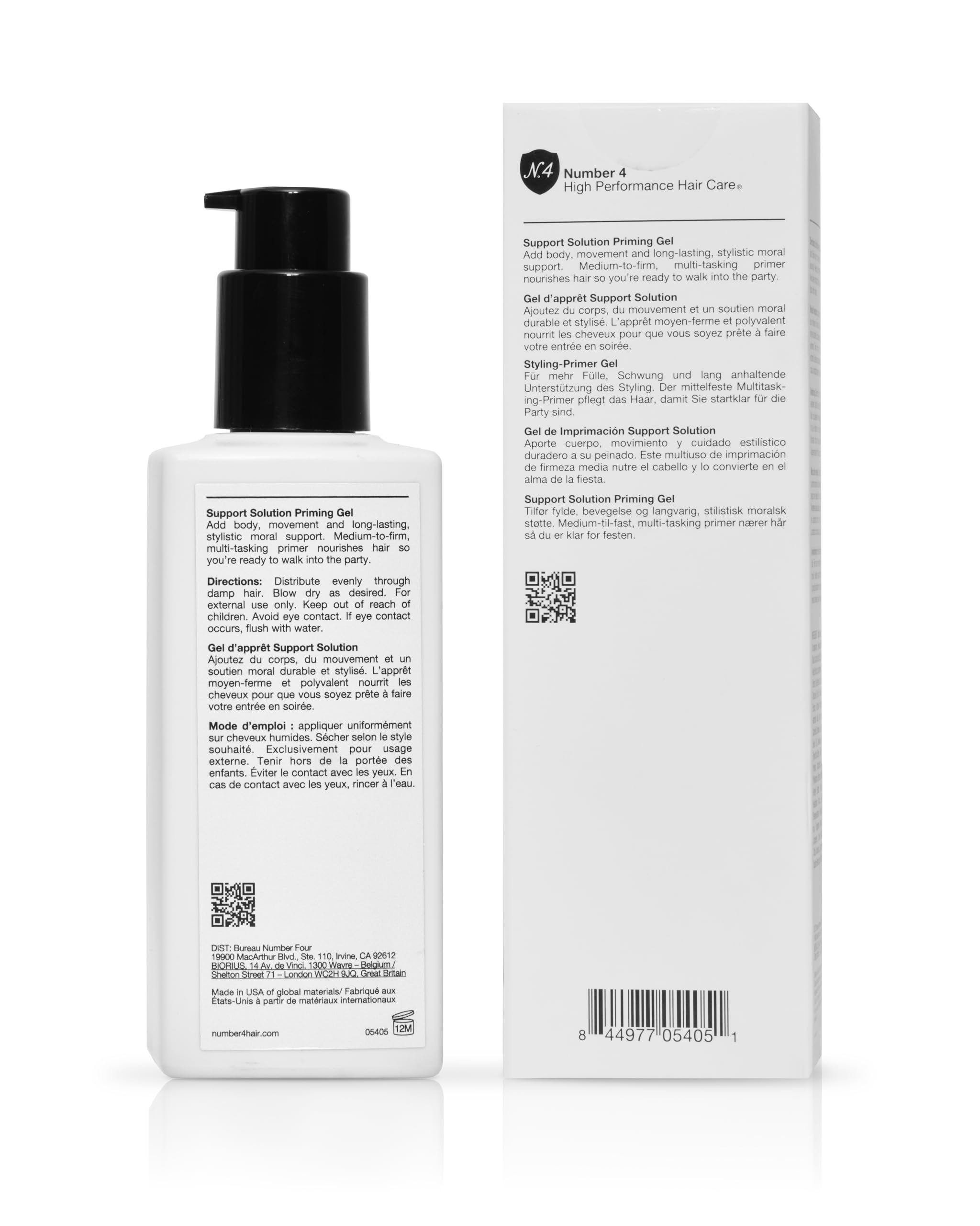 Number 4 Hair Gel for Men and Women, Hair Styling Products, Support Solution Priming Gel, 6.7 oz