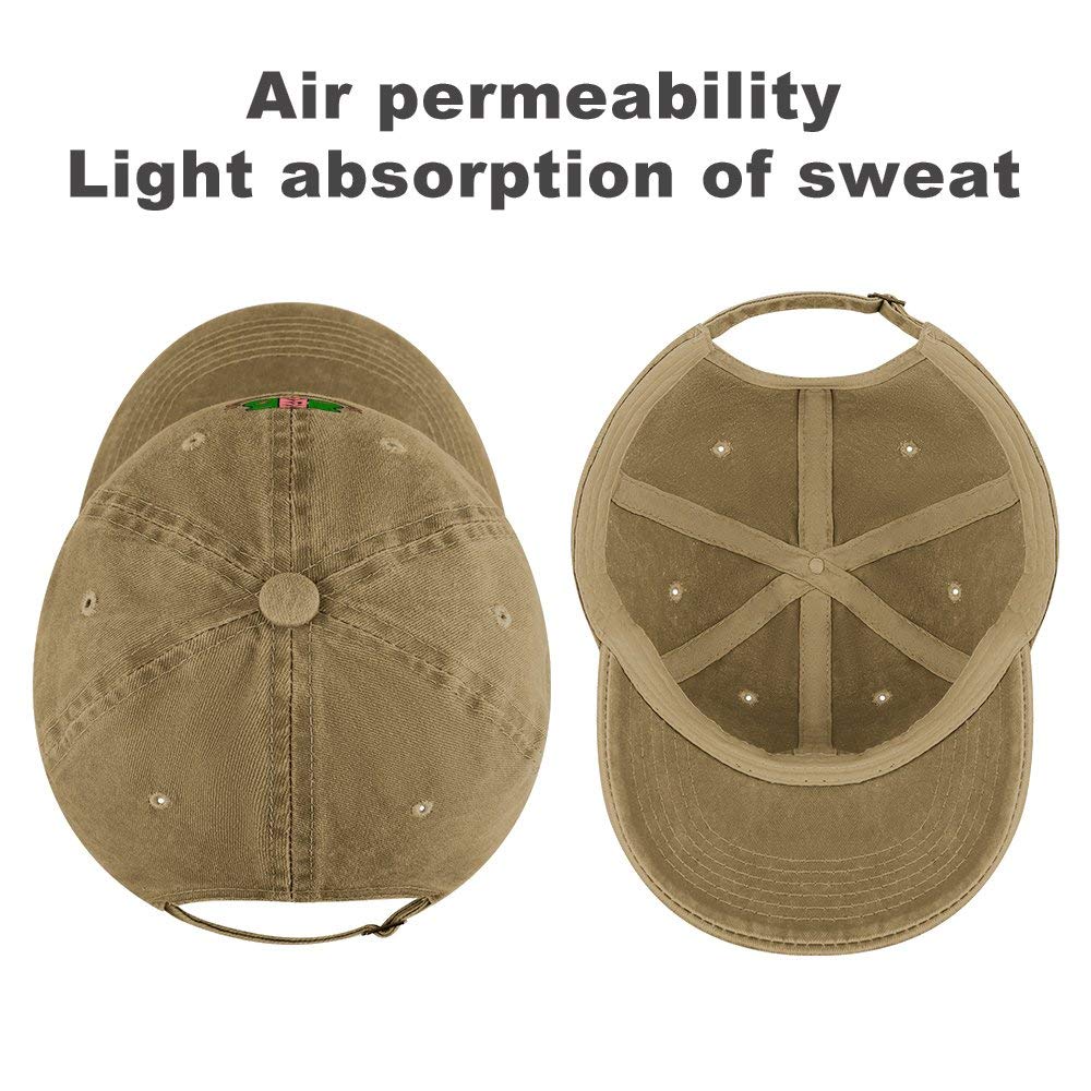 AKA SOR-ority Unisex Baseball Cap 100 percent Cotton Classic Washed Denim Adjustable Dad Hat Fits Men Women, Sand Colour-style1, One Size