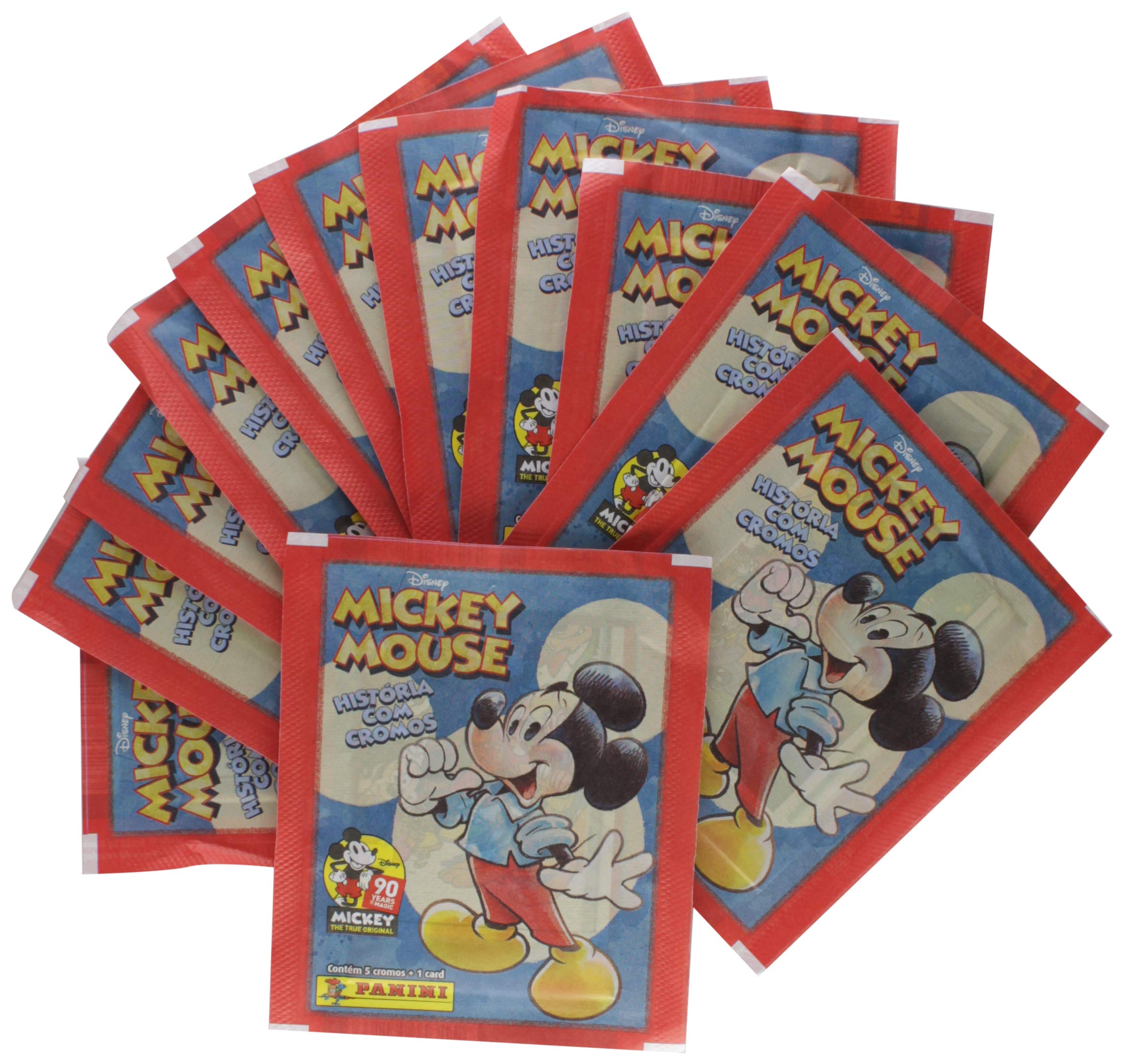 Álbum Mickey 90 Anos (Capa Dura) com 12 Envelopes de Figurinhas