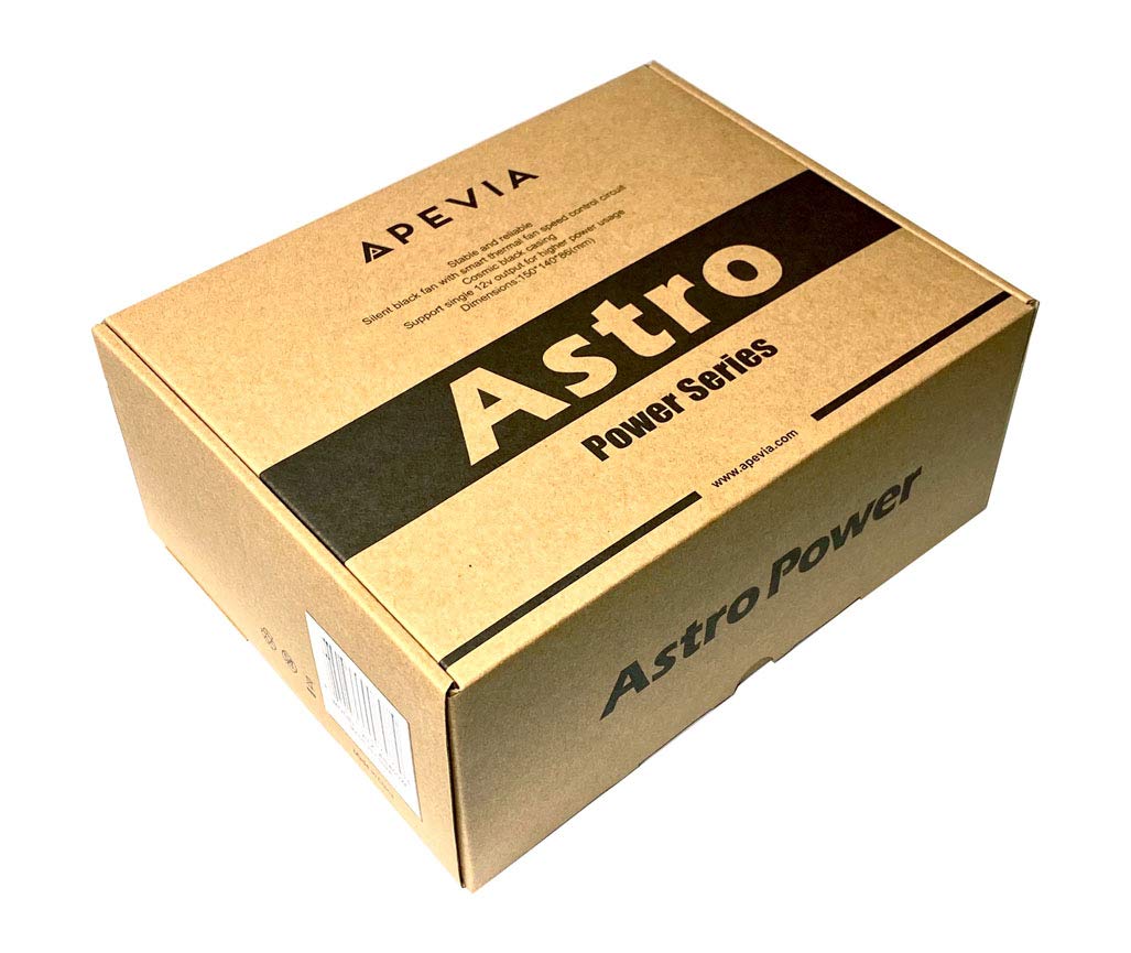 APEVIA ATX-AS450W-10 Astro 450W ATX Power Supply with Auto-Thermally Controlled 120mm Fan, 115/230V Switch, All Protections (10-pk)