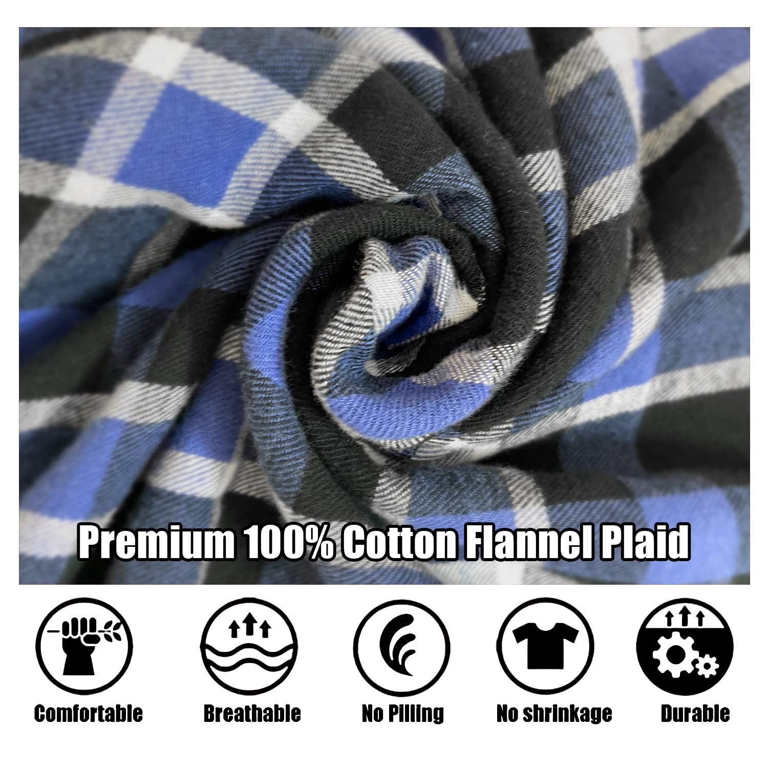Aligro - Blue Sleeveless Flannel Plaid Shirts for Men Casual Button Down Cowboy Vest Shirts (Size S)