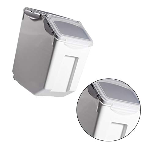UPKOCH Rice Storage Container Rice Bucket Pantry Food Storage Jar Container Food Storage Bin for Flour Sugar Baking Supplies (Size L Grey)