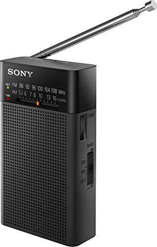 Sony ICFP26 Portable AM/FM Radio (Black) Bundles (Battery Bundle)