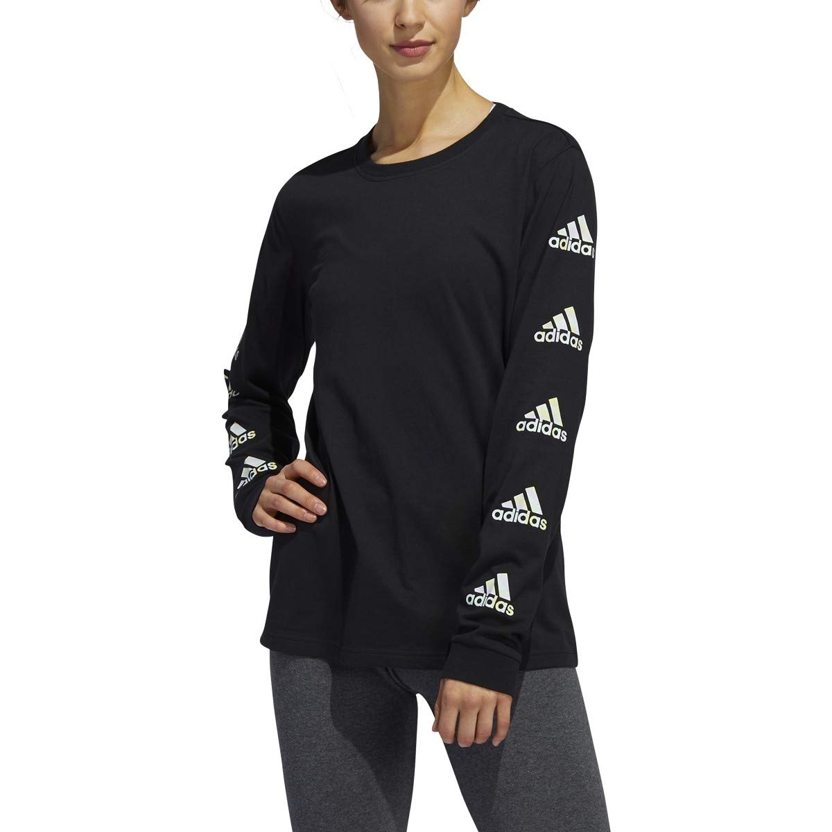 adidas Women’s Univ Longsl 1 W, White, Large