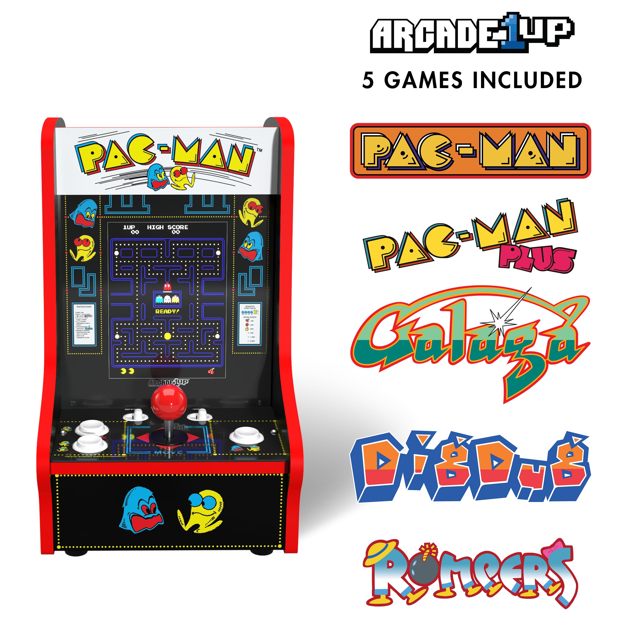 Arcade1Up Pac-Man 5 Games in 1 Countercade