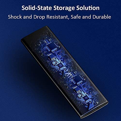 AYTEMGLOBAL 512GB Portable External SSD, USB3.2 Gen2, 6Gbps, Ultra-Fast Transfer Speed, Compatible with Windows, Mac, Linux, Android, PS4, Xbox - Shock Resistant Aluminum Body