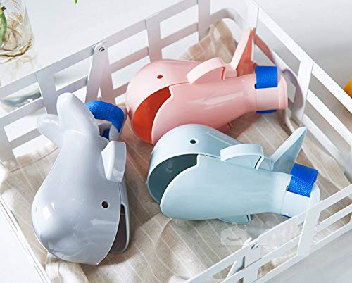 AKOAK 1 Pack Faucet Extender, Bathroom Children Washing Hands Happy Fun Animal Bathroom Sink (gray)