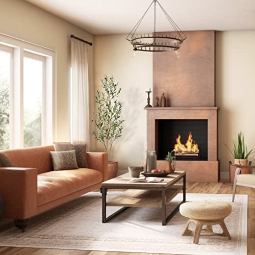 Bellacat Faux Olive Tree 5ft,Olive Trees Artificial Indoor with Natural Wood Trunk and Realistic Leaves and Fruits. 5 Feet(60in) Fake Olive Tree for Home House Office Décor.