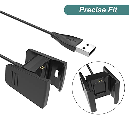 Kissmart Charger for Fitbit Charge 2, Replacement USB Charging Cable Cord for Fitbit Charge2 Smart Wristband (2-Pack, 1.8ft & 3.3ft)