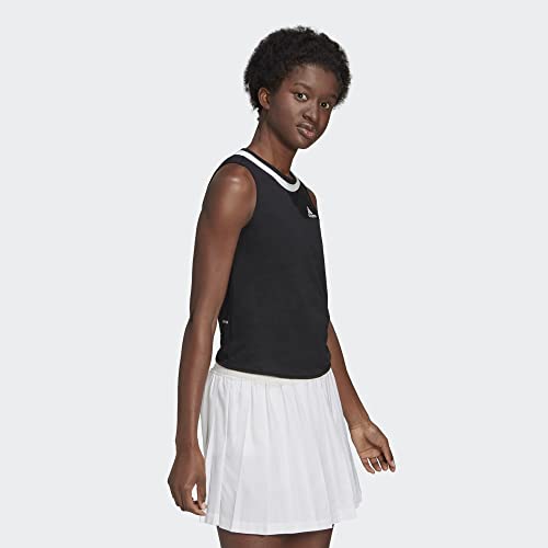 adidas womens Club Knot Tank Black/White X-Large