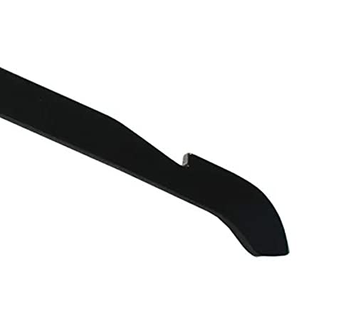 NAHANCO Equinox Wooden Shirt Hanger, 17" - High Gloss Black, 50/CTN