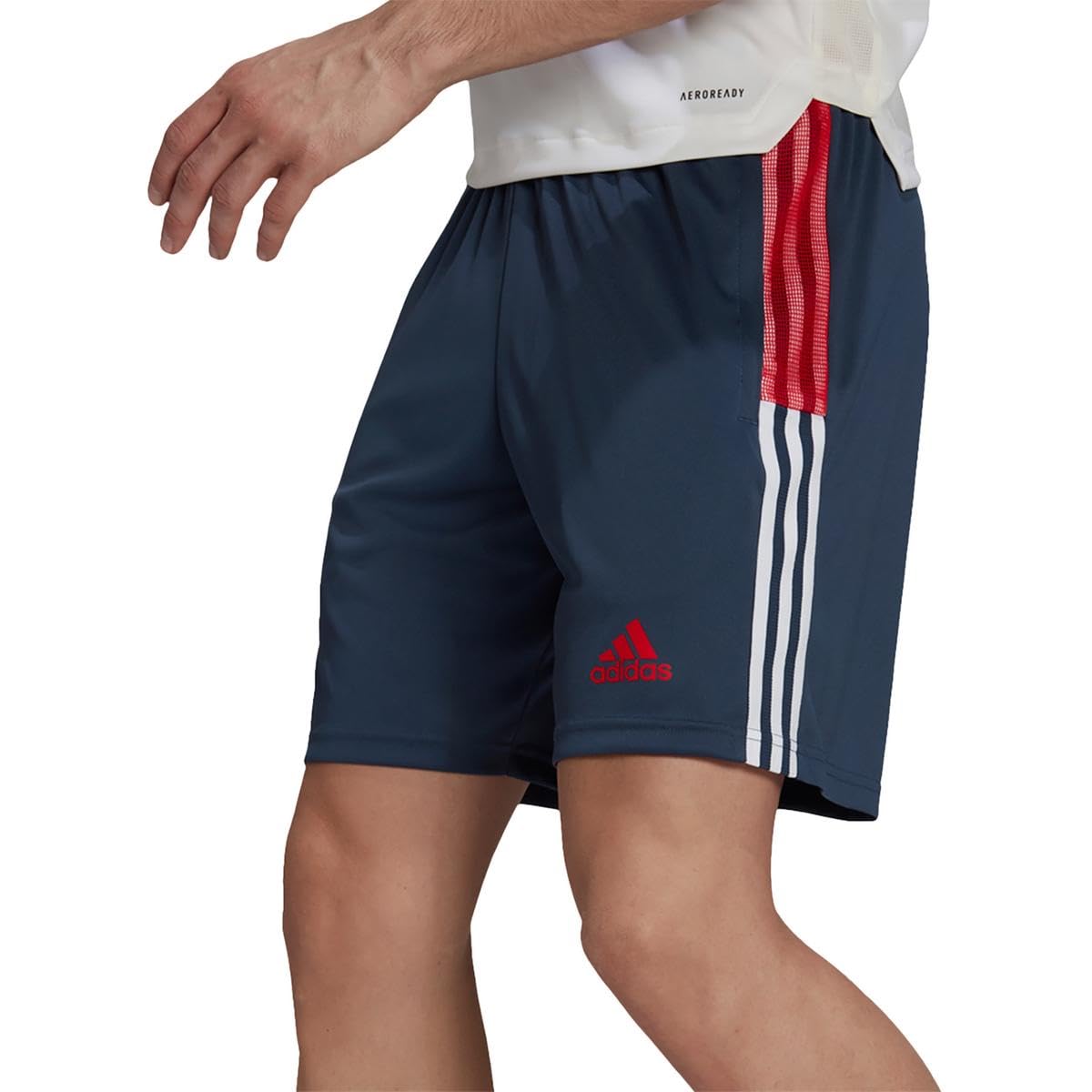 adidas Mens Tiro Short Crew Navy/Vivid Red Small