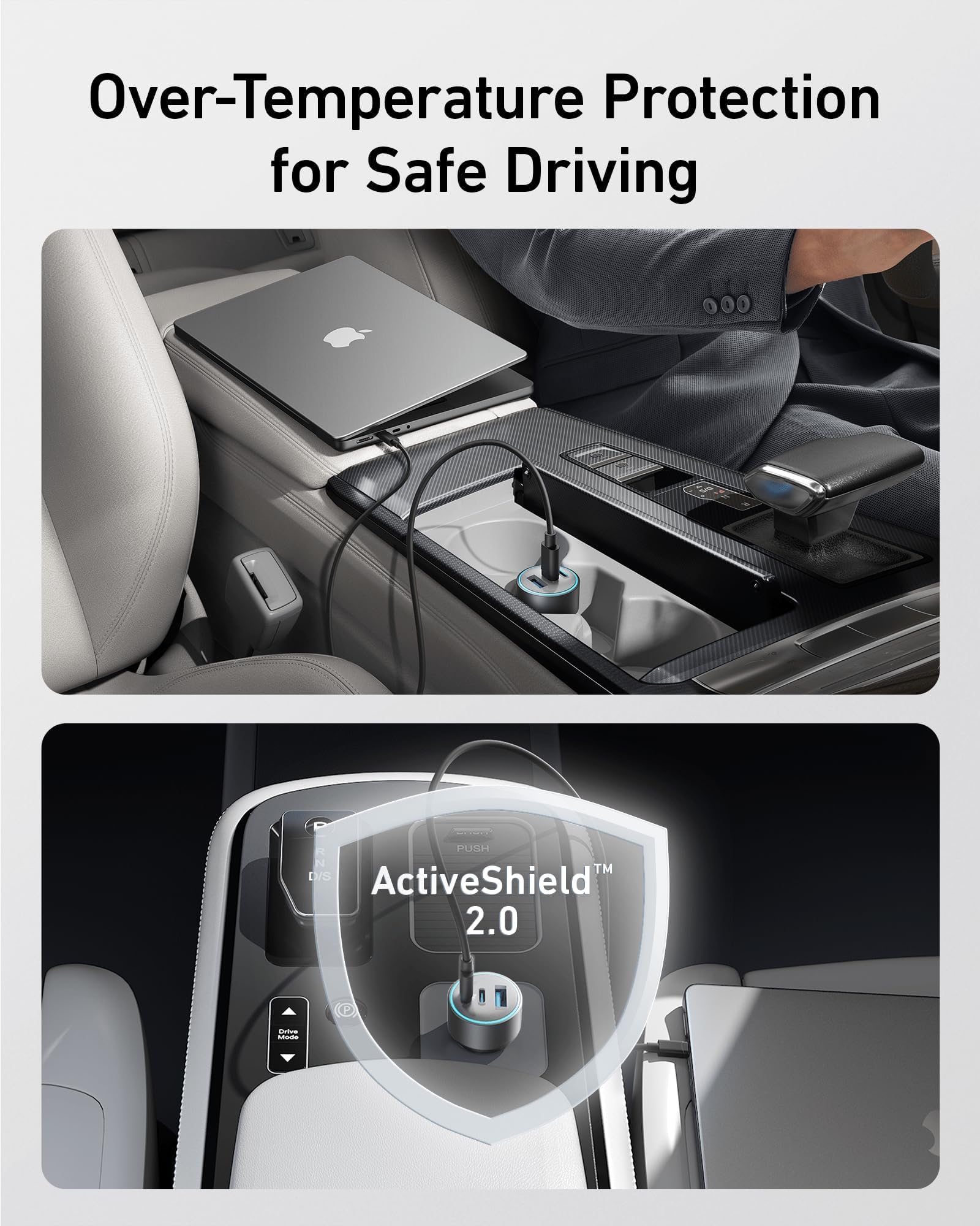 Anker USB-C Car Charger, 67W 3-Port Compact Fast Charger, 535 Car Adapter with PIQ 3.0 for iPhone 15/15 Plus/15 Pro/15 Pro Max, Galaxy S23, MacBook Pro, iPad Air, and More (USB-C to C Cable Included)