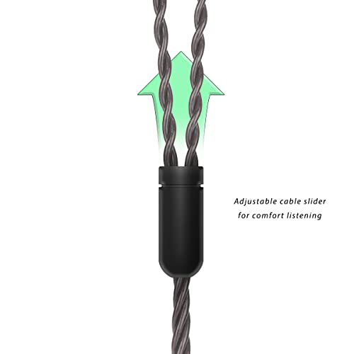 Campfire Audio Smoky Glow Litz IEM Cable | MMCX Cable Replacement Headphone Cable | Glow in The Dark MMCX Connectors