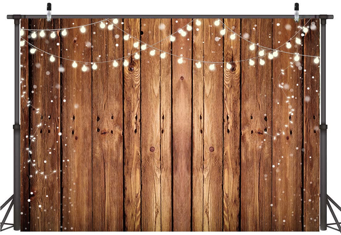 Alltten 10x8FT Brown Wood Backdrops for Photography Vintage Brown Background Thin Vinyl Material Applicable to Baby Shower Banners Photo Booth Studio Props F1