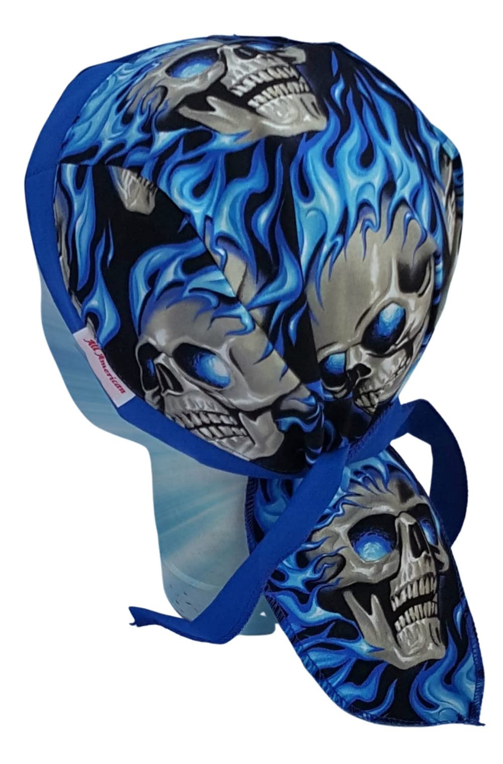 All American Hats Burn Through Do Rag Skullcap Blue