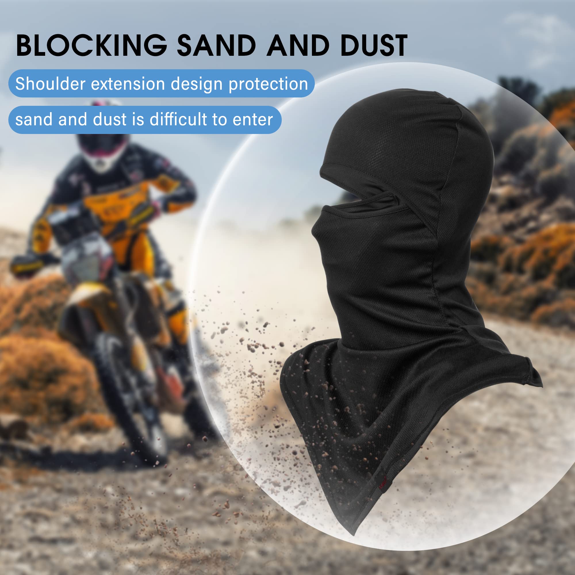 AIWOLU Balaclava Full Face Mask Summer for Sun Protection Breathable Long Neck Covers for Men Women Cycling FishingâŚ