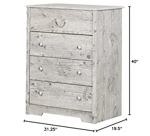South Shore Aviron 4-Drawer Chest, Seaside Pine