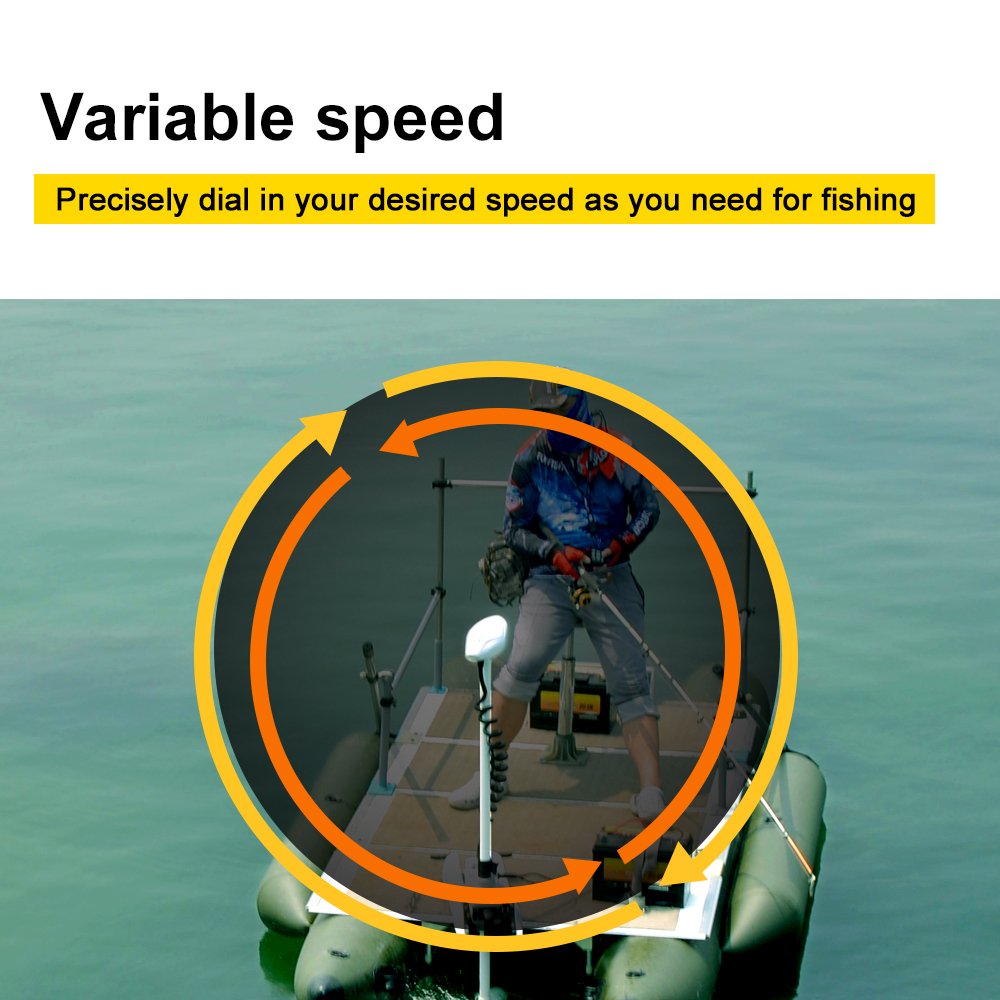 AQUOS Haswing White 12V55LBS 48inch Bow Mount Trolling Motor with Remote Control, Wired Foot Control, Quick Release Bracket for Inflatable Boat Bass Boat Aluminum Boat Fishing Freshwater/Saltwater