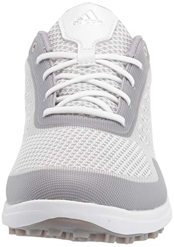 adidas womens Fx4063 Golf Shoe, Ftwr White/Glory Grey/Silver Metallic, 9.5 US