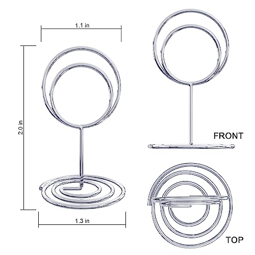 GPYG 40PCS Table Number Holders, Place Cards Holder, Mini Food Labels Menu Holder, Photo Holders, Idea For Centerpieces, Wedding, Birthday, Party Decoration (Silver)