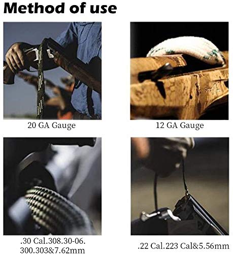 Aimee_JL New Bore Cleaner .50 Cal .54 Cal Gun Barrel Cleaning Rope Rifle/Pistol/Shotgun Brass Brush Cleaning Cord