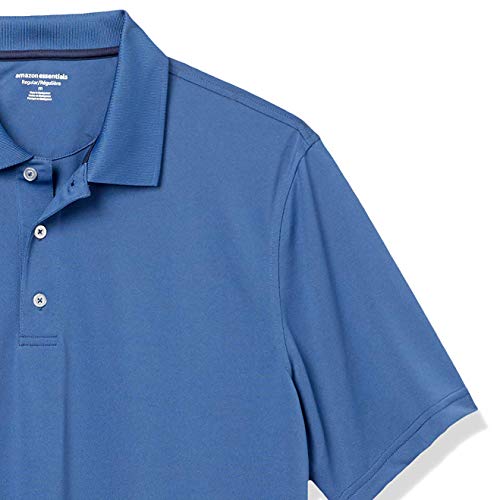 Amazon Essentials Men's Regular-Fit Quick-Dry Golf Polo Shirt - Discontinued Colors, Blue, X-Large