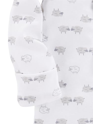 Simple Joys by Carter's Baby 2-Pack Cotton Footless Sleep and Play, White Lamb/Clouds, 3-6 Months