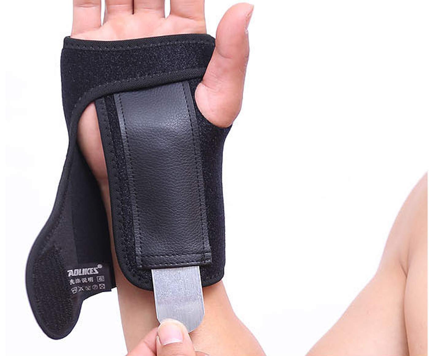 Aimeio Adjustable Wrist Support Brace Plam Brace Hand Wrap Removable Steel Splints for Carpal Tunnel,Tendonitis,Wrist Pain,Sports Injuries