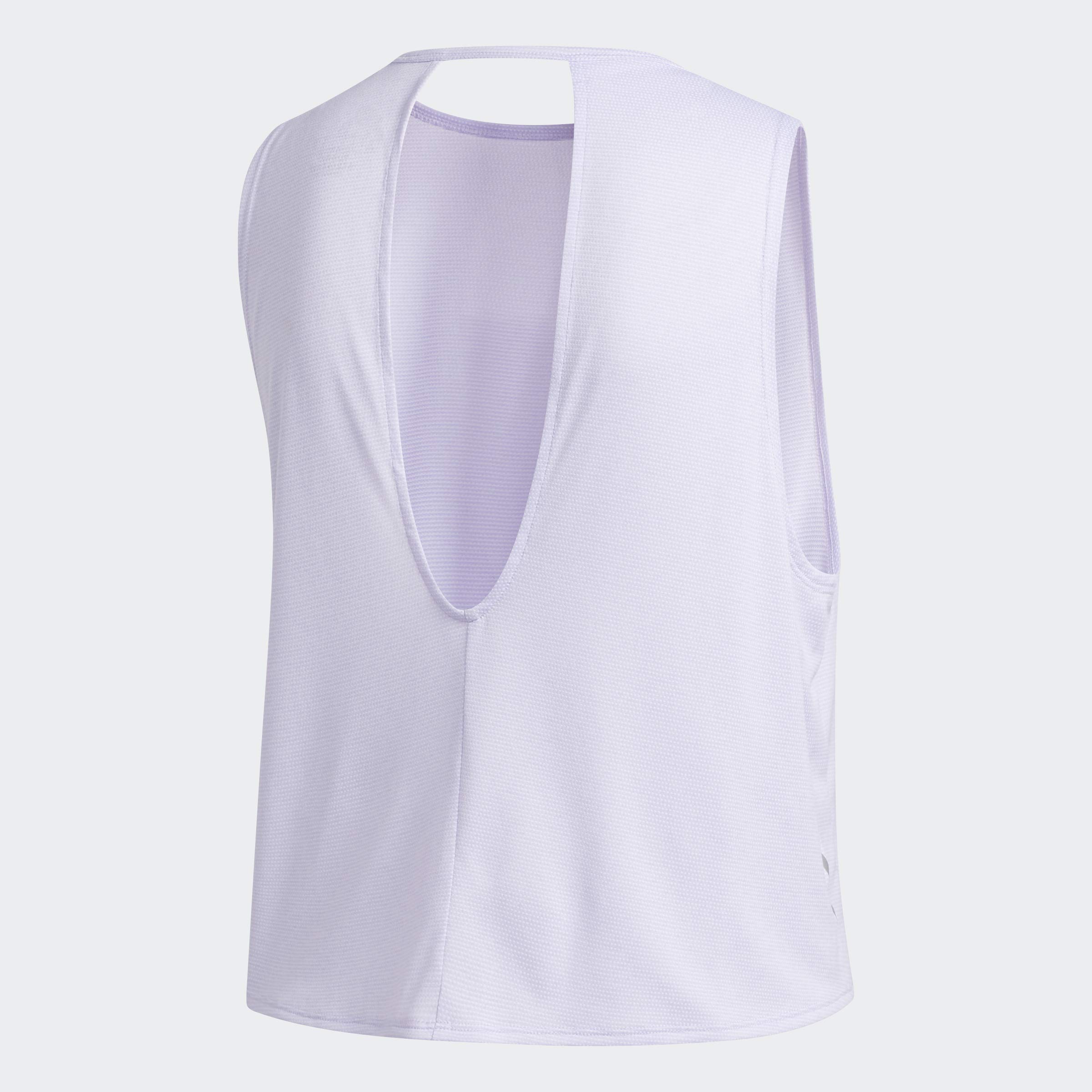 adidas womens Own The Run Cooler Tank Black/Heather X-Large