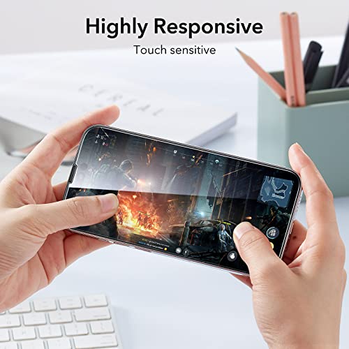 ESR for iPhone 14 Pro Max Screen Protector, Tempered-Glass with Easy Installation Frame compatible with iPhone 14 Pro Max, Military-Grade Protection, Ultra Tough, Scratch Resistant, 3 Pack