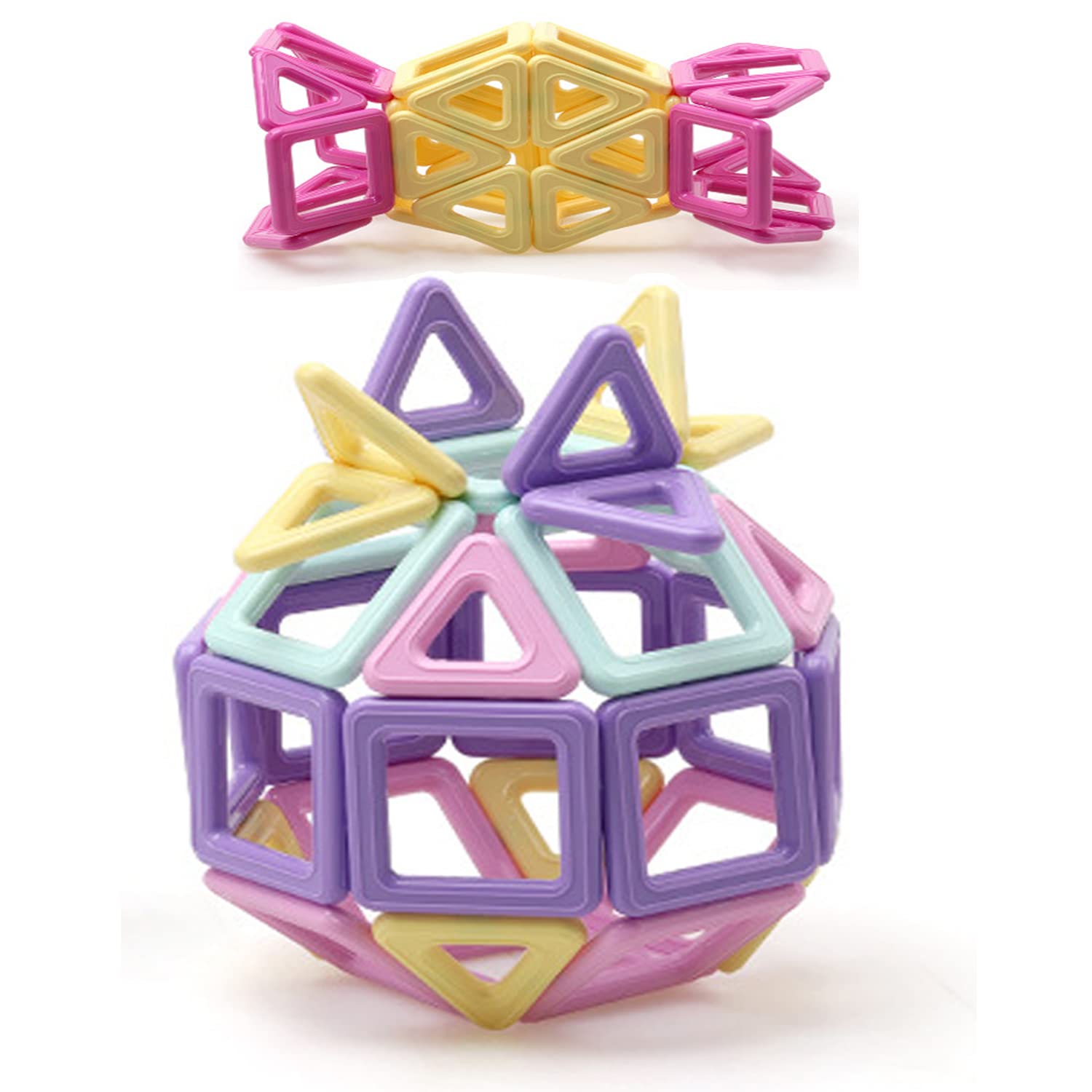 Magnetic Blocks Tough Building Tiles STEM Toys for 3+ Year Old Boys and Girls Learning by Playing Games for Toddlers Kids Toys Compatible with Major Brands Building Blocks - Starter Set(S-30)