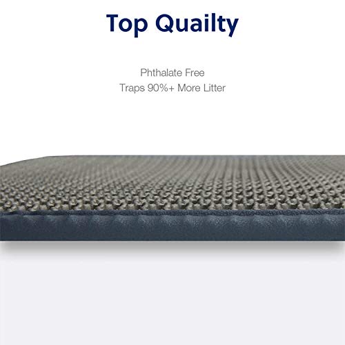 WePet Cat Litter Mat, Kitty Litter Trapping Mat, Honeycomb Double Layer Mats, No Phthalate, Urine Waterproof, Easy Clean, Scatter Control, Catcher Litter Tray Box Rug Carpet