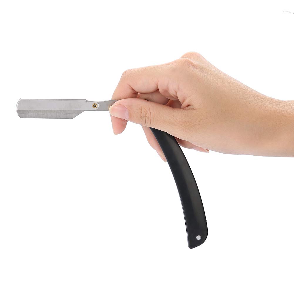 Sonew Traditional Shaver Barber Straight Blade Razor Stainless Steel Salon Folding Shaving Hair Cutting Clipper for Men