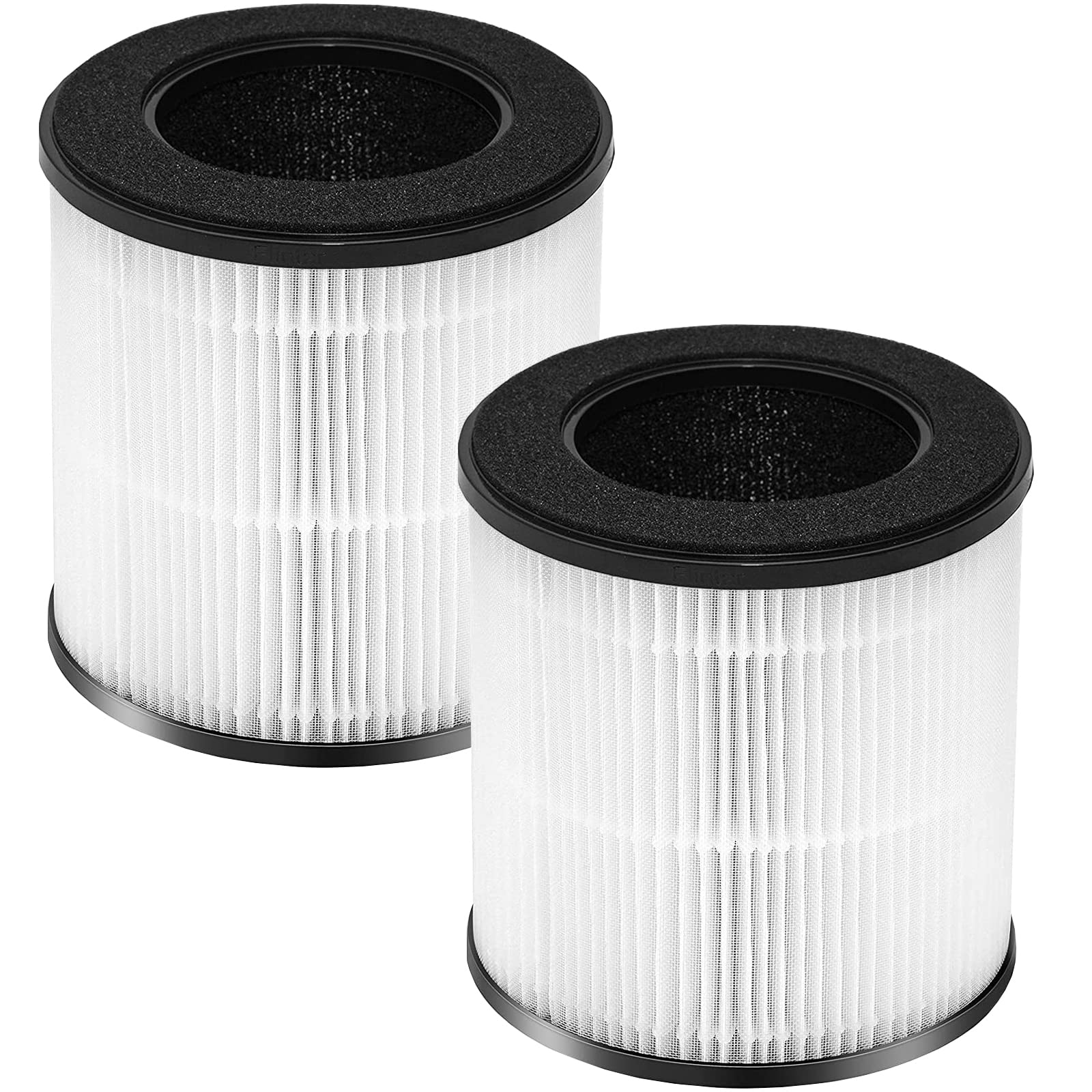 Ontheone B-D02L True HEPA Replacement Filter Compatible with MOOKA and KOIOS B-D02L, 3-in-1 True HEPA Filter and Activated Carbon Filter Set, 2 Pack