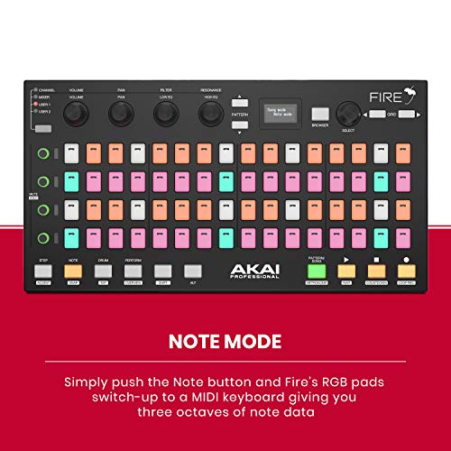 AKAI Professional Fire (Controller Only) β USB MIDI Controller for FL Studio with 64 pad RGB Clip / Drum Pad Matrix
