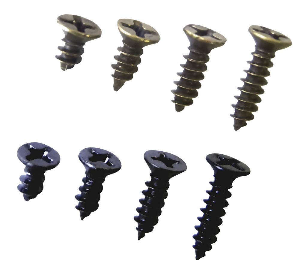 Mini Skater 800PCS #3 Small Cross Flat Head Tapping Screws Black Oxide Wood Screws Kit and Assortment ! (Black and Bronze)