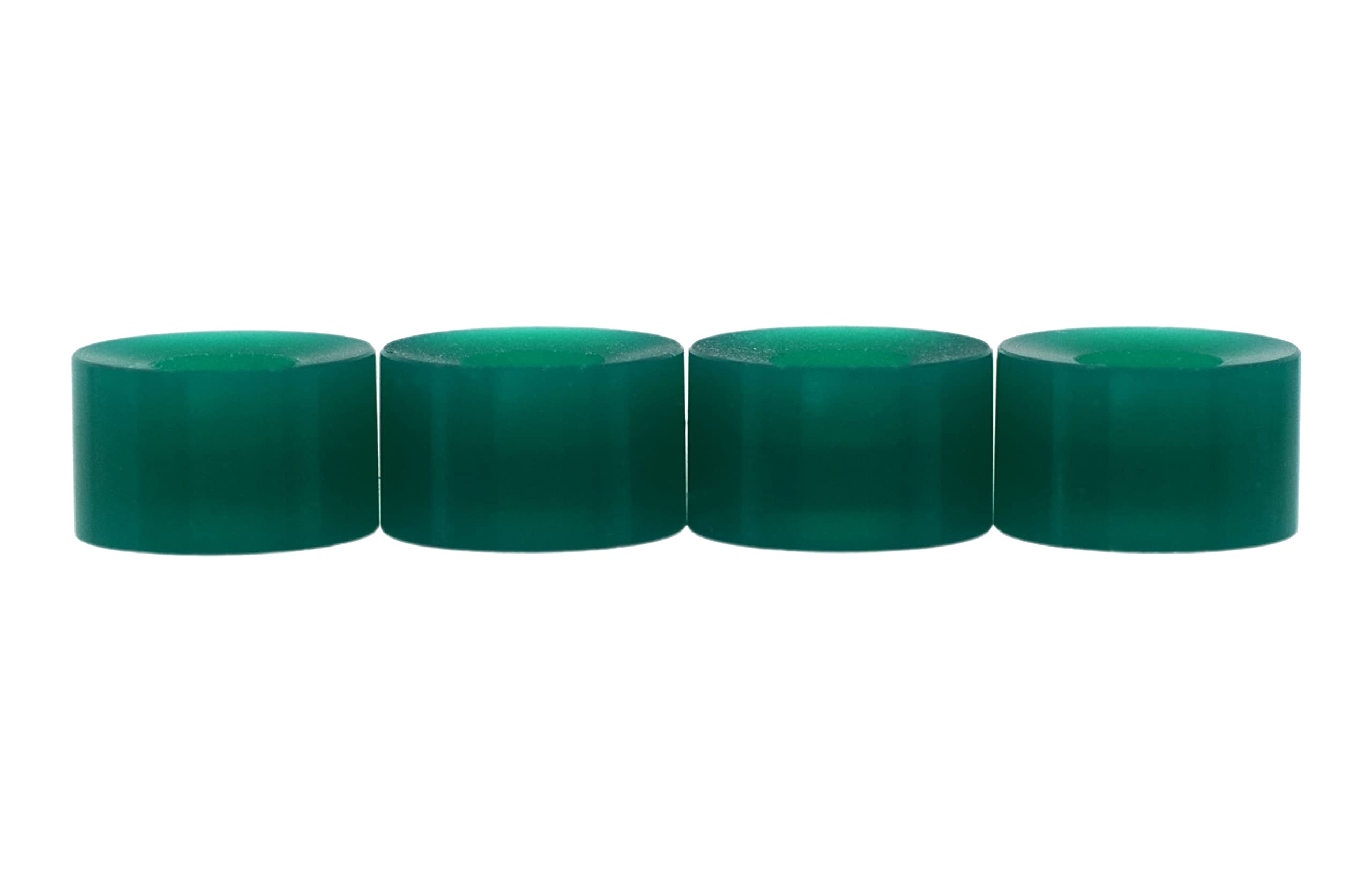 Teak Tuning Apex 71D Urethane Fingerboard Wheels - Cruiser Style, Bowl Shaped, 8.7mm Diameter - ABEC-9 Stealth Bearings - Made in The USA - Jade Green Colorway