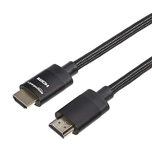 Amazon Basics Premium-Certified Braided HDMI Cable (18Gpbs, 4K/60Hz) - 10 Feet, Black