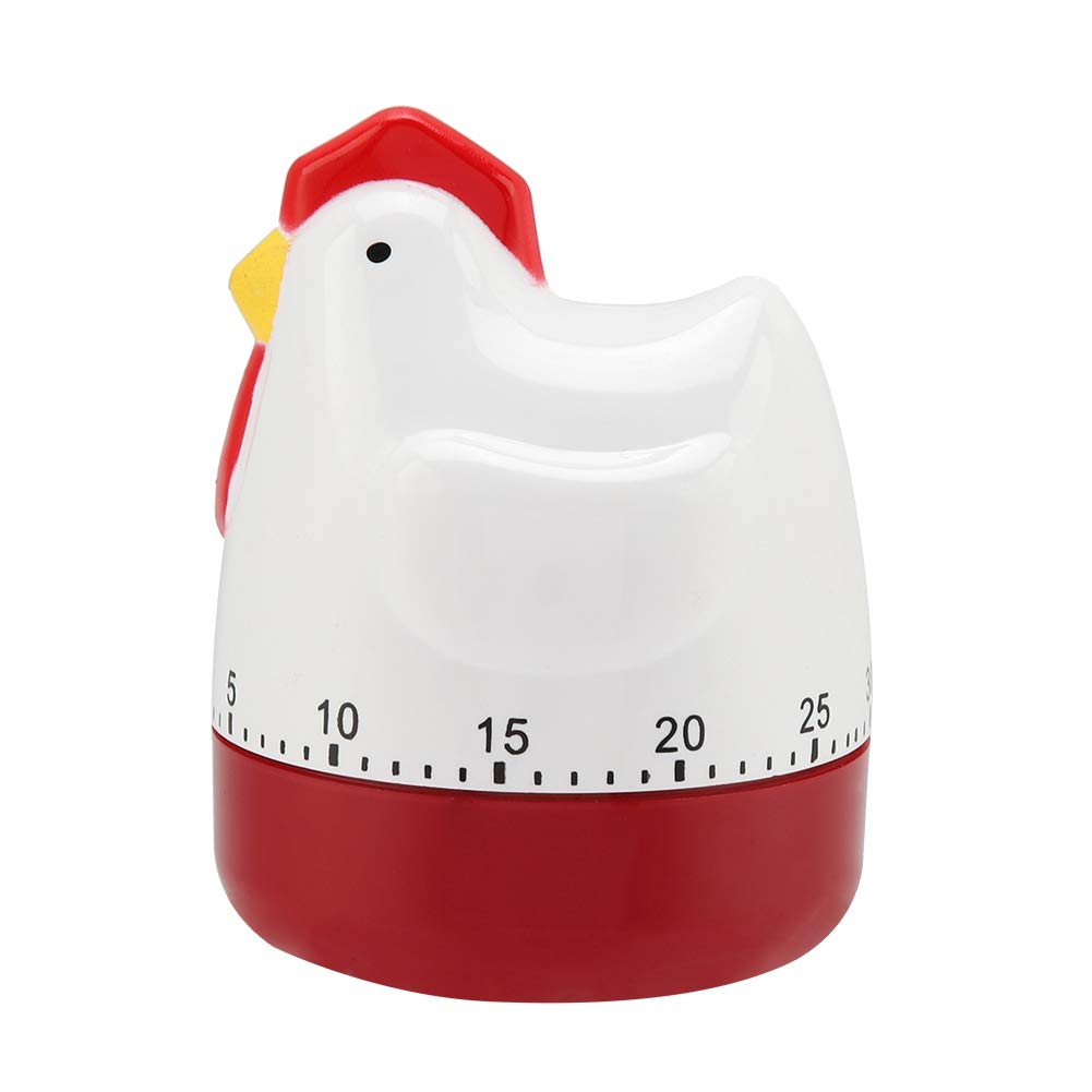 Alinory Chicken Timer, Lovely Chicken Timer Mechanical Kitchen Cooking Alarm Clock for Home Decor Timing Reminder