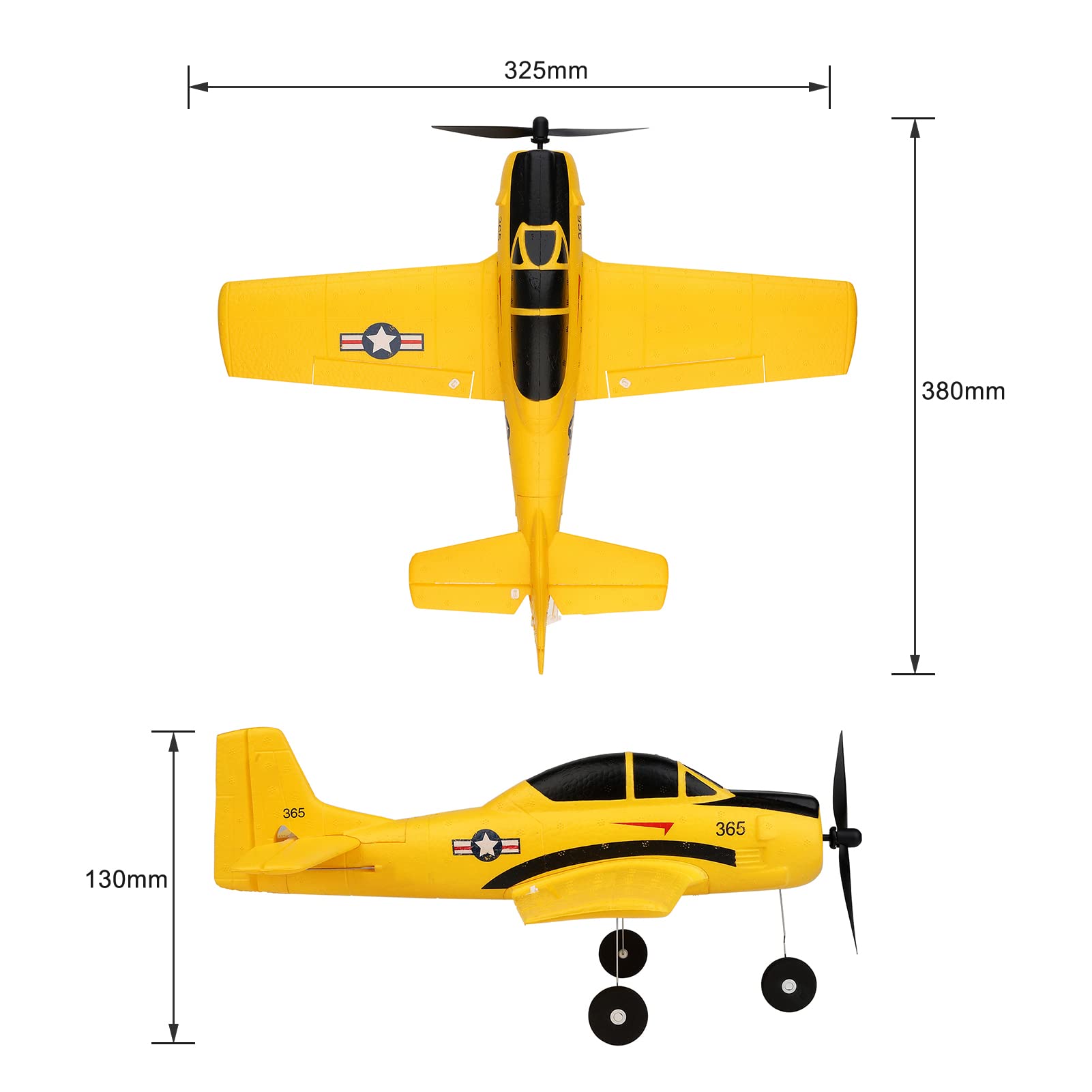 GoolRC RC Plane, WLtoys A210 RC Airplane, 2.4Ghz 4 Channel Remote Control Airplane with 6 Axis Gyro, RC Aircraft Model Flight Toys, Easy & Ready to Fly for Adults and Beginners