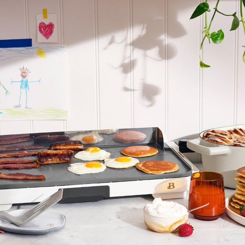 Beautiful 12" x 22" Extra Large Electric Griddle - Non-Stick Coating, 1500W Heating, Family-Sized Cooking Surface