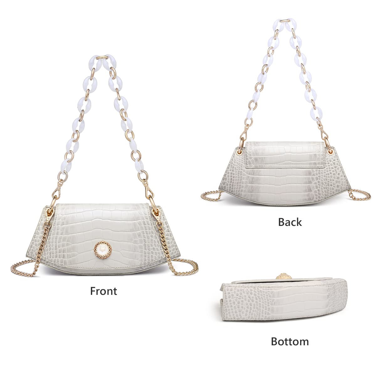 Split Leather Crossbody Bag for Women Purses Fashion Crocodile Small Hobo Bag Ladies Shoulder Bag Qriginal Design Underarm Bag
