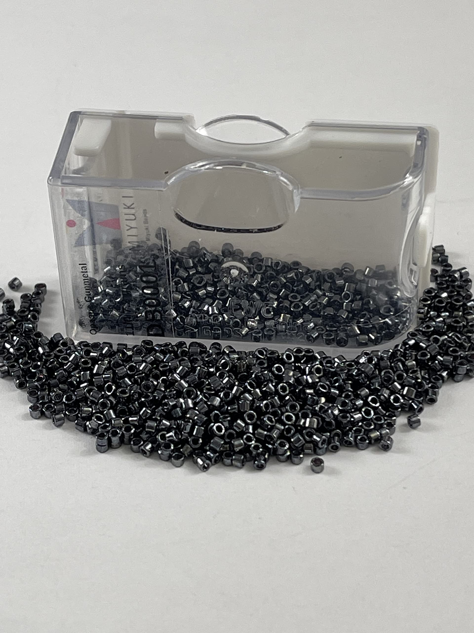 Miyuki Delica 11/0 Cylinder Seed Beads - Gunmetal - DB0001 5 Grams