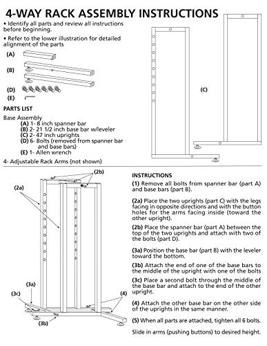 SSWBasics 4 Way Clothing Rack with Slanted Arms - Black