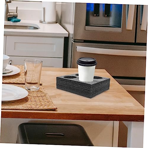Alipis 2pcs 4 Hole Cup Holder Couch Cafe Drink Carriers Cold Drink Carrier Cup Tray Packing Tray Foldable Cup Drink Carrier Tray Milk Coffee Cup Foam Stand Pearl Cotton Travel