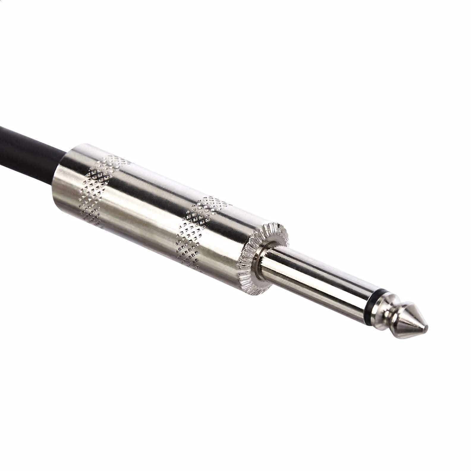 Amazon Basics TS 1/4 Inch Right-Angle Instrument Cable for Electric Guitar, 10 Foot, Black