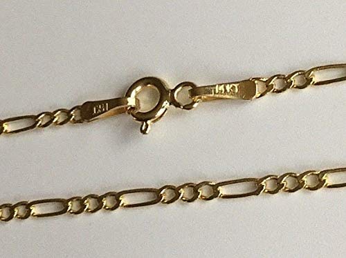 ALEX AND ELSA 14K REAL GOLD HAMSA BLUE EVIL EYE NECKLACE 18" LONG / 14K ORO PURO CADENA DE MANO Y OJO 18" LARGO