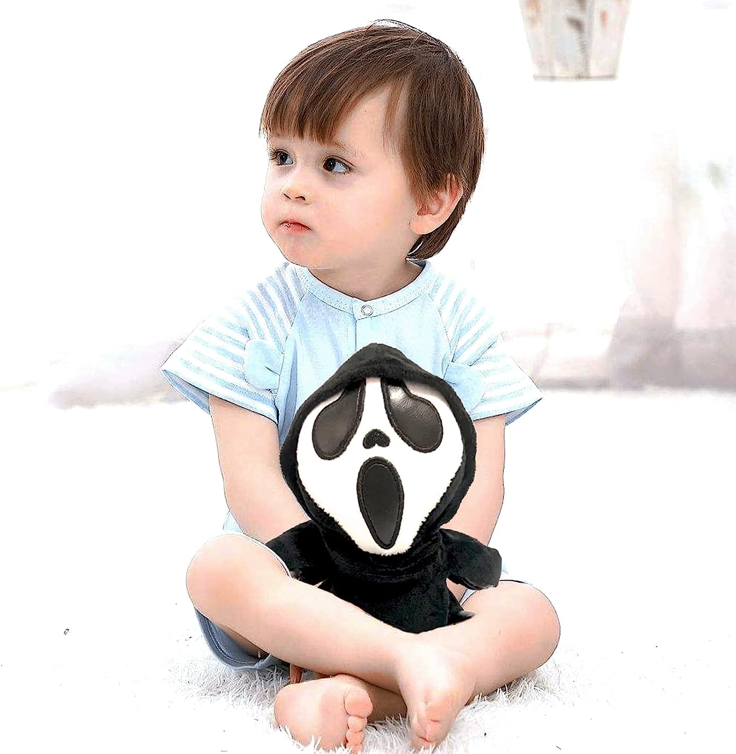 basstious Ghostface Plush Pillow - Soft Scream Merch Ghost Face Unique Ghostface Merch Collectible Ideal Horror Stuffed Present for Fans